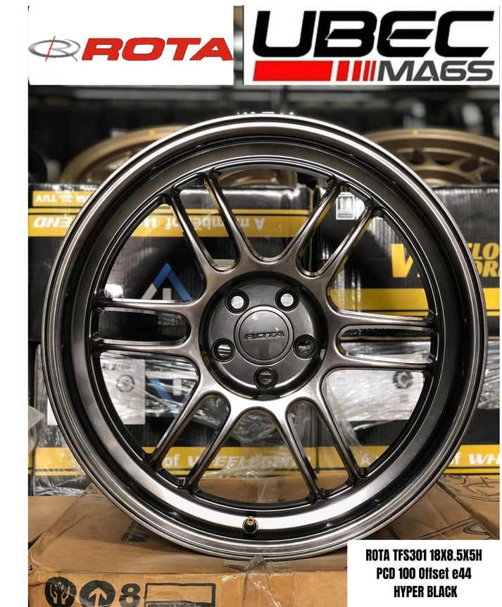 ROTA TFS-301 18X8.5X5H/100 HYPER BLACK – UbecMags