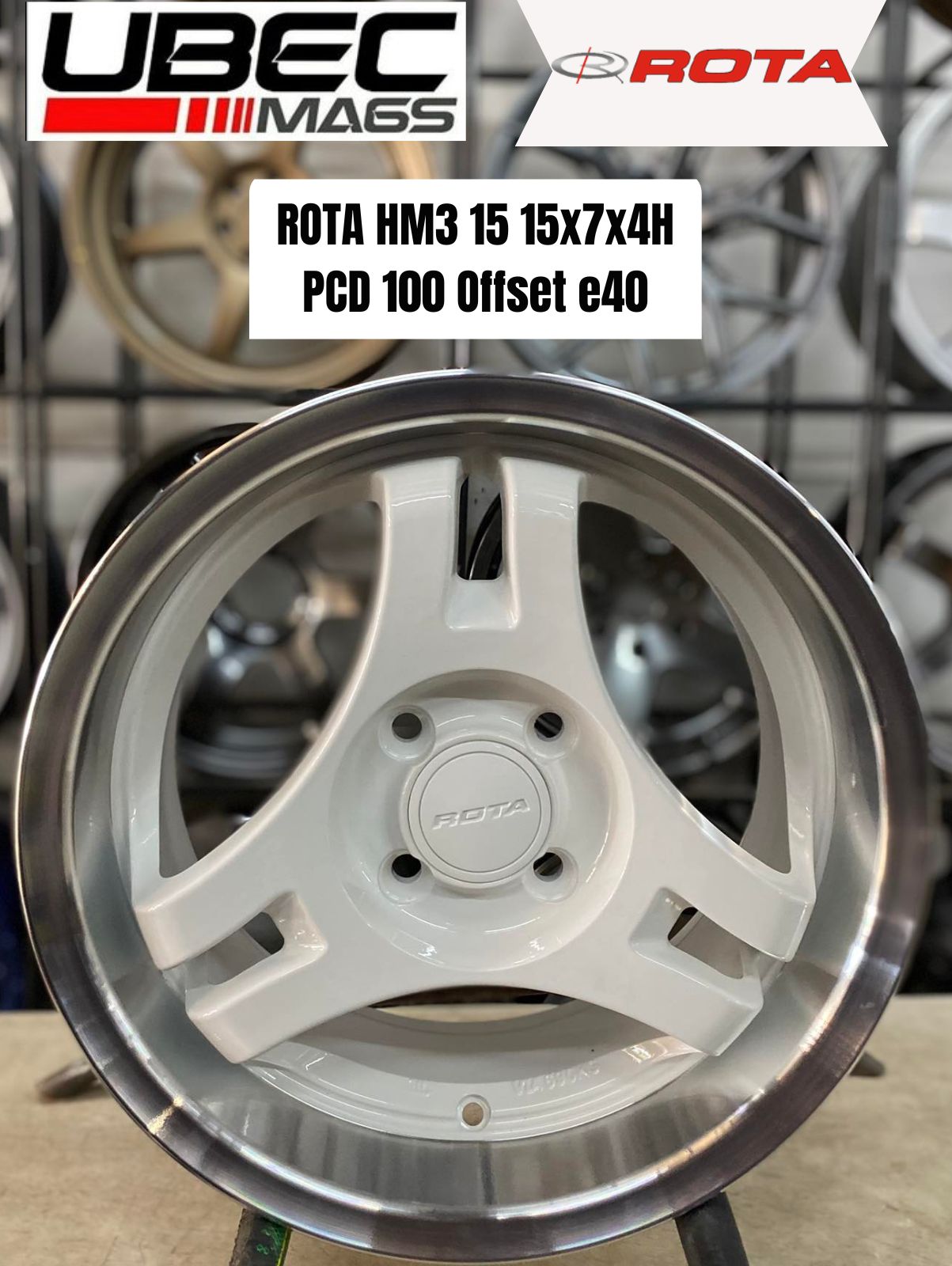 ROTA HM3 15X7X4H/100 RL WHITE – UbecMags