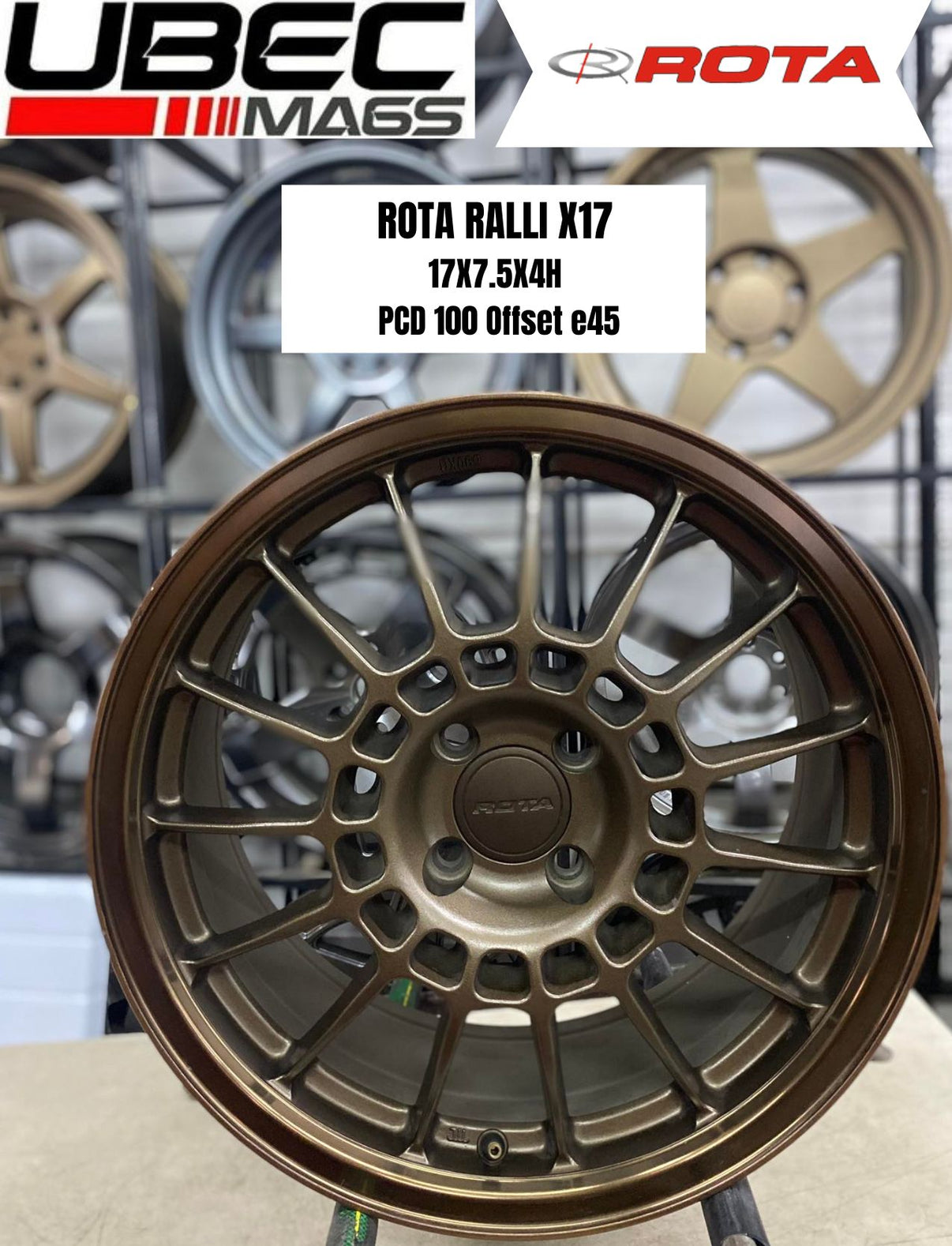 ROTA RALLI X 17X7X4H/100 Speed Bronze – UbecMags